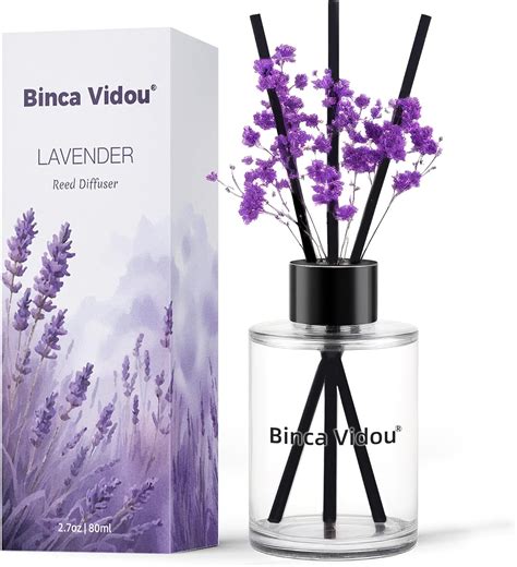 Binca Vidou Reed Diffuser 80ml Lavender Reed Oil Diffusers Set For