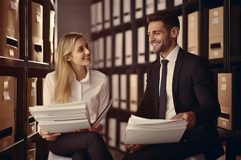 premium photo couple meeting file sharing conversation