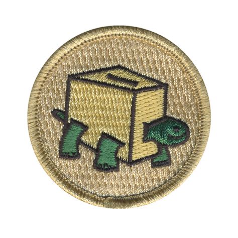 Box Turtle Patrol Patch Embroidered Scout Uniform Patch 2 In Round Officially Licensed