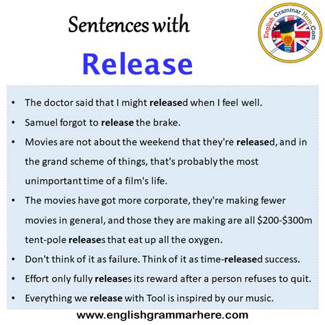 release in a sentence in english archives english grammar here