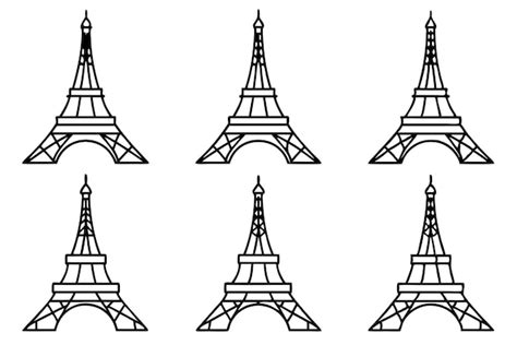 에펠탑 라인 아트 프리미엄 벡터
