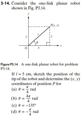 Solved Consider The One Link Planar Robot Shown In Chegg