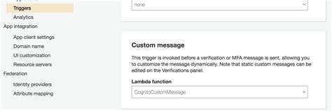 amazon web services aws cognito verification email using parameters