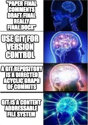 Meme Creator Funny Use Git For Version Control A Git Repository Is A Directed Acyclic Graph Of