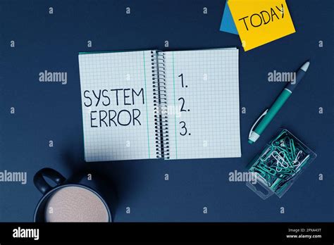 Hand Writing Sign System Error Internet Concept Technological Failure Software Collapse Crash