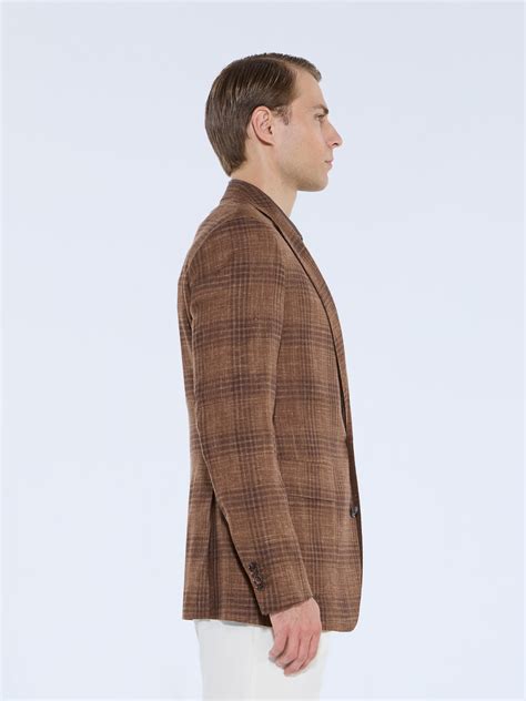 scala blazer rust brown check