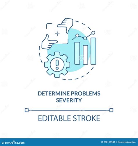 Define Problems Severity Turquoise Concept Icon Stock Vector