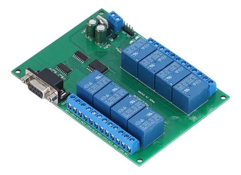 relay module led indicator n223b08 8ch dc 12v rs232 serial mercadolivre