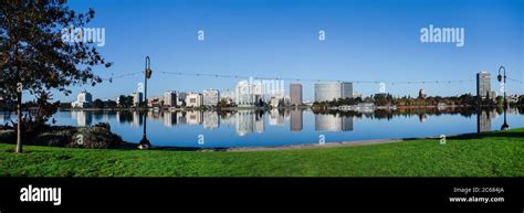 Skyline Of Oakland And Lake Merritt With Reflections Oakland