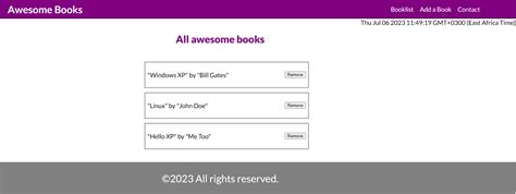 Github Katarighe Awesome Books This Project Is A Basic Web