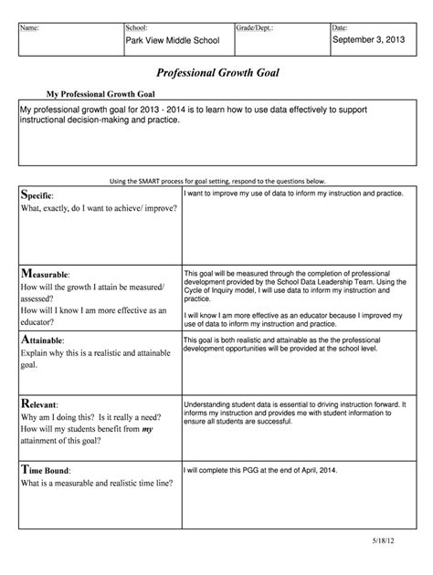 Fillable Online Pgg Goal Revised May 18 2012xls Fax Email Print Pdffiller