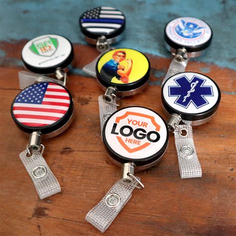 Heavy Duty Custom Printed Badge Reel With Steel Cable 2120 3305 Add