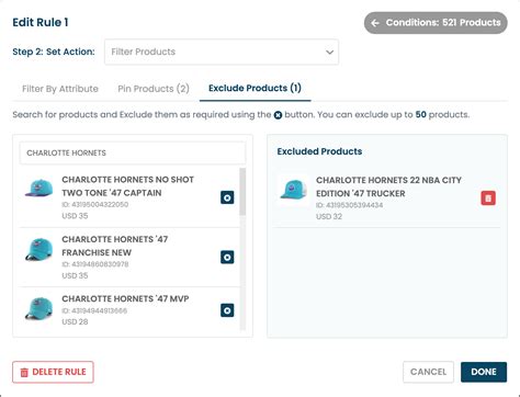 Filtering Products By Pinningexclusion Klevu Support