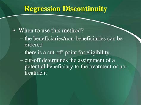 Ppt Impact Evaluation Methods Randomization Iv Regression Discontinuity Powerpoint