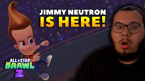Jimmy Looks Insane Nickelodeon All Star Brawl Official Jimmy Neutron Spotlight Reaction