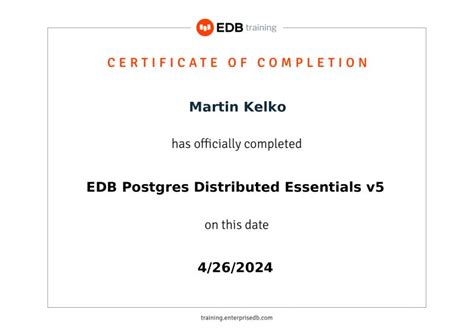 Ive Obtained A New Certification Edb Postgres Distributed Essentials