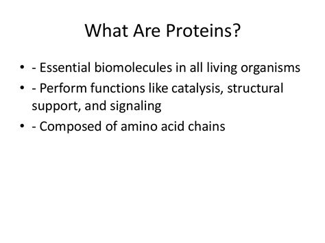 Basics Of Protein Structure In Bioinformatics Ppt