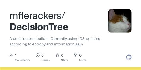 GitHub Mflerackers DecisionTree A Decision Tree Builder Currently Using ID Splitting