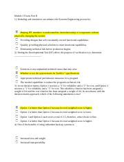 Module 3 Exam Part II Doc Module 3 Exam Part II 1 Modeling And Simulation Can Enhance The