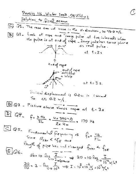Solution To Final Exam General Physics Phys 116 Exams Physics Docsity