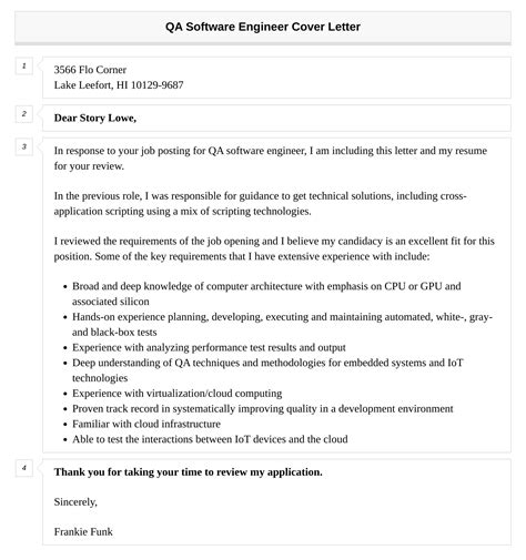 QA Software Engineer Cover Letter Velvet Jobs QA Software Engineer Cover Letter Velvet Jobs