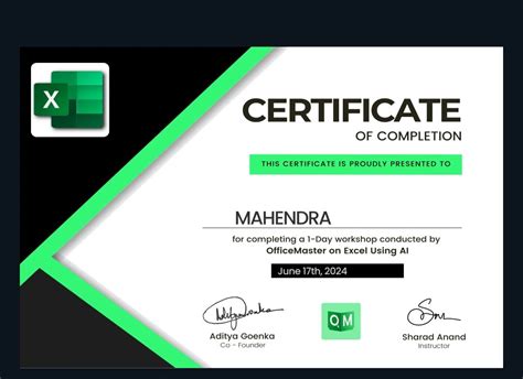 Mahendra ‌ On Linkedin Excel Professionaldevelopment Continuouslearning Workshopcompletion