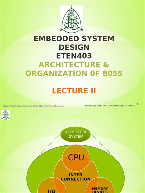 Lect 2 Eten403 Microcontroller And Embedded System Applications Pdf
