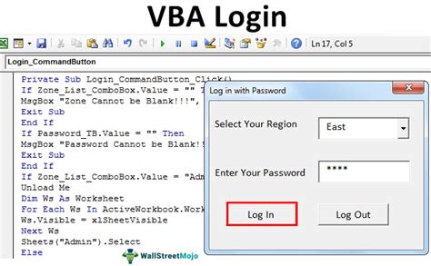 Vba Login How To Create A Login Form In Excel Vba