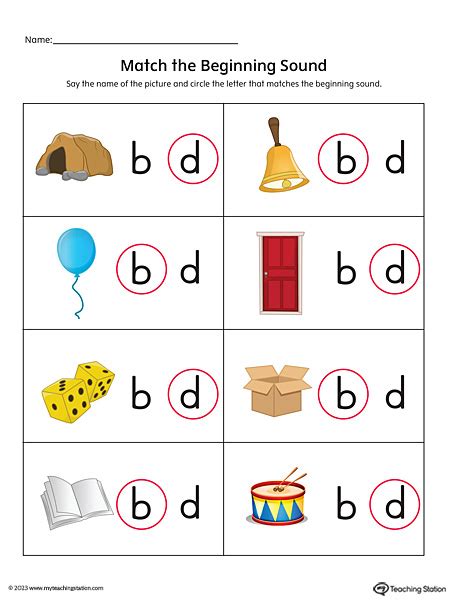 Free B D Letter Identification Printable Pdf