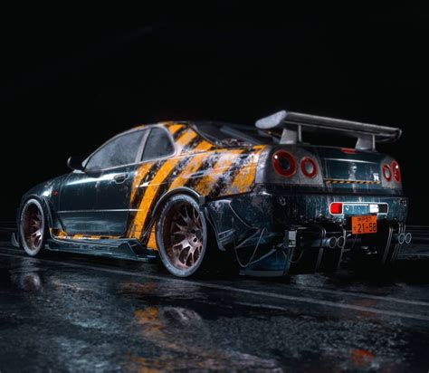 Blender Street On Twitter 🏎️ Nissan Gtr R34 1999 By Skie Graphic