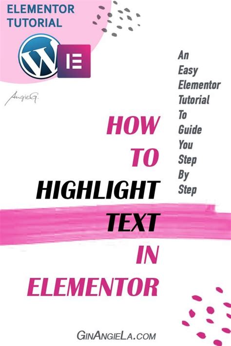 how to highlight text in elementor step by step elementor tutorial