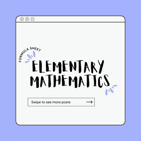 O Level E Math Formula Sheet Etsy