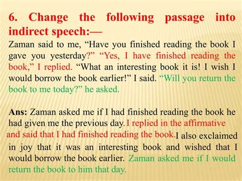 English Passage Narration Class Vi X Final Pptx