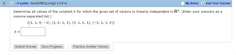 Solved Determine All Values Of The Constant K For Which The