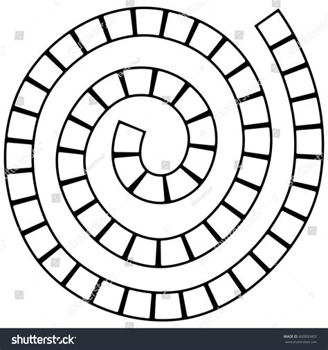 Abstract Futuristic Spiral Maze Pattern Template Stock Vector Royalty Free 600830402