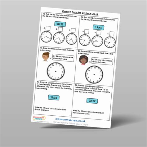 Year 4 Convert From The 24 Hour Clock Varied Fluency Resource ...