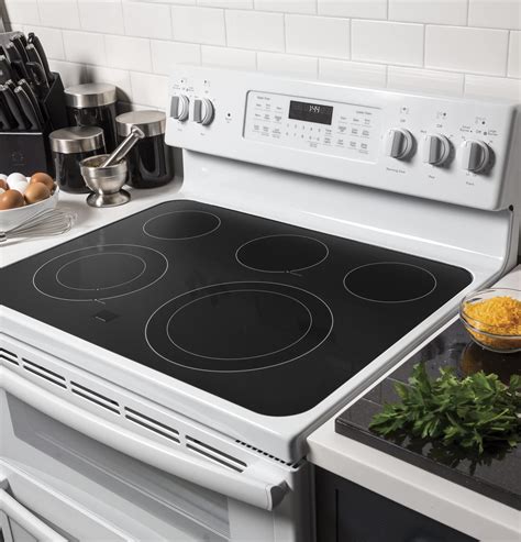 Best Buy Ge 6 6 Cu Ft Self Cleaning Freestanding Double Oven
