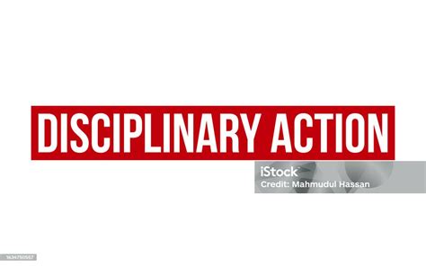 Red Disciplinary Action Rubber Stamp Seal Vector Stock Illustration
