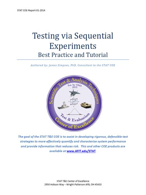 Testing Via Sequential Experiments Best Practice Pdf Statistics Experiment