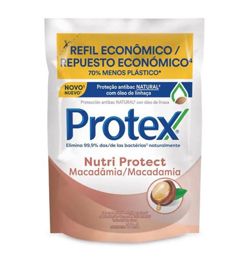 Protex Nutri Protect Macadâmia Sabonete Líquido Refil 200ml Pense Farma