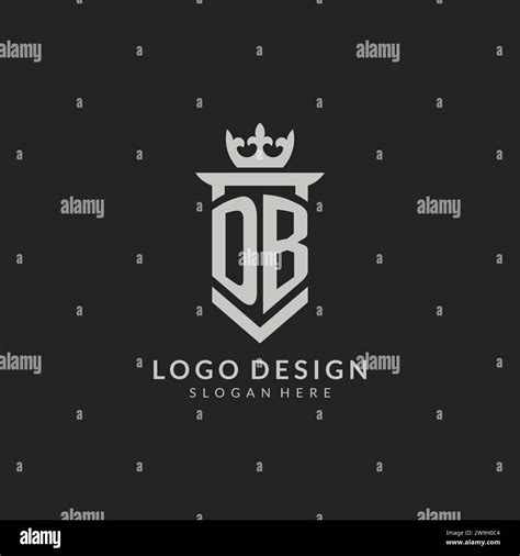 Initial DB Shield And Crown Logo Style Vector Graphic Stock Vector Image Art Alamy
