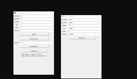 Address Record In Python With Source Code Source Code Projects