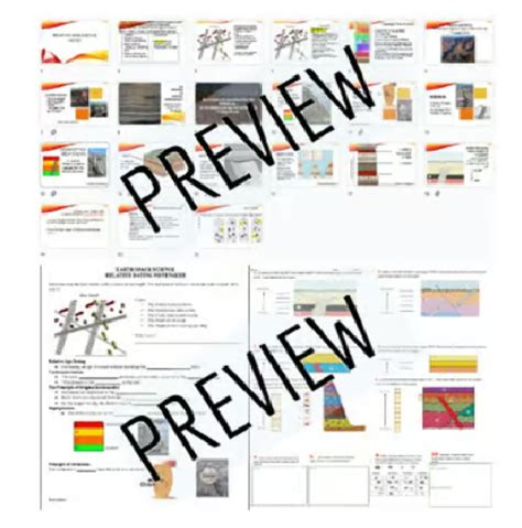 Earth Space Science Relative Dating Powerpoint Lesson And Worksheets