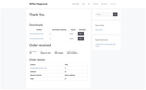 Thank You Page For Woocommerce Wordpress Plugin