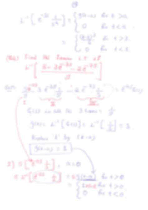Solution Mathematics Lesson 4 Laplace Transforms 2nd Shift Theorem