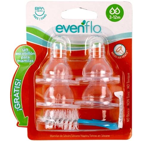 Evenflo 3 12 Months 4 Pack Nipples Bpa Free