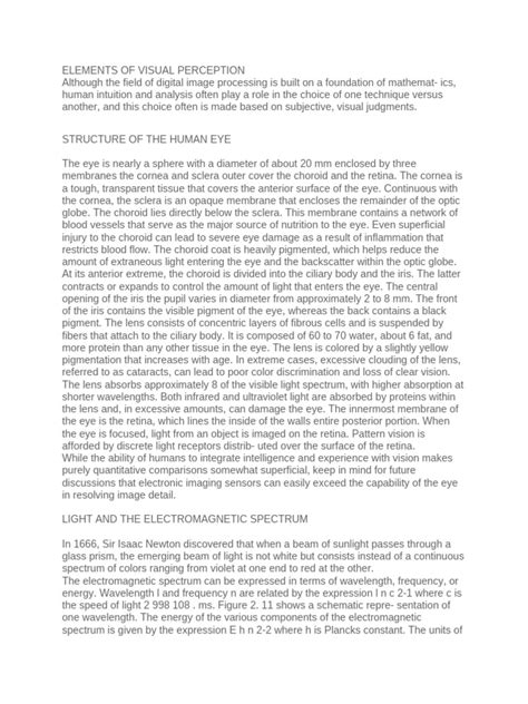 Elements Of Visual Perception Pdf Eye Light