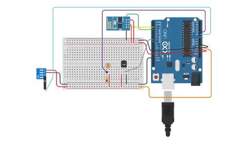 Circuit Design Send Data Via Wi Fi Sensors Tinkercad