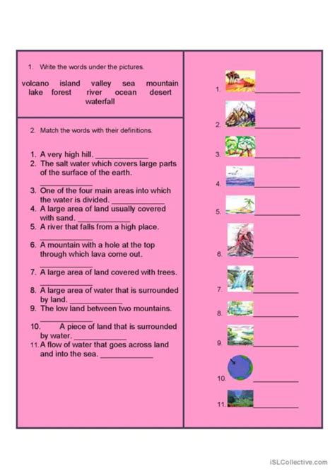 35 geographical english esl worksheets pdf and doc