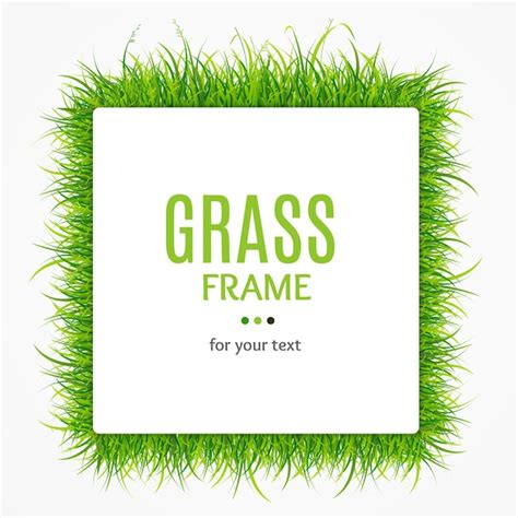 Premium Vector Green Grass Frame Vector